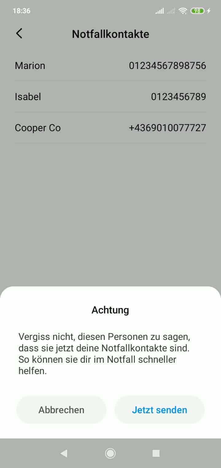 Notfallkontakte hinzufügen - Xiaomi Handbuch | TechBone Notfallkontakte hinzufügen - Xiaomi Handbuch | TechBone