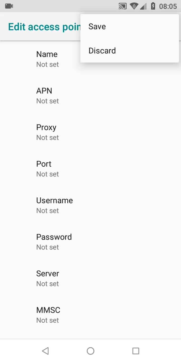 Access Point Numbersapn Android 8 Manual Techbone