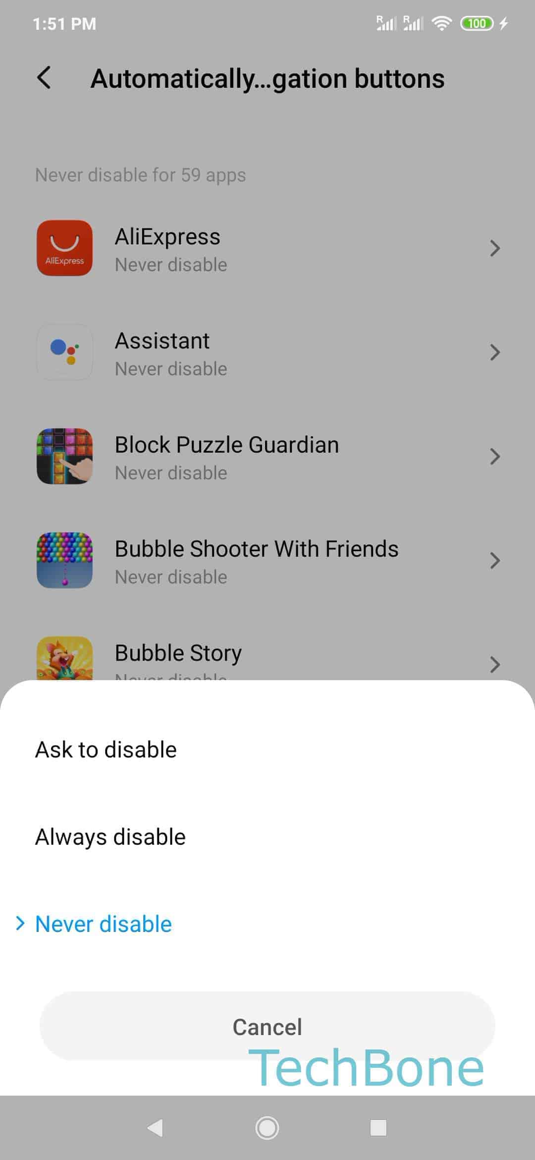 How to disable navigation bar in apps - Xiaomi Manual | TechBone