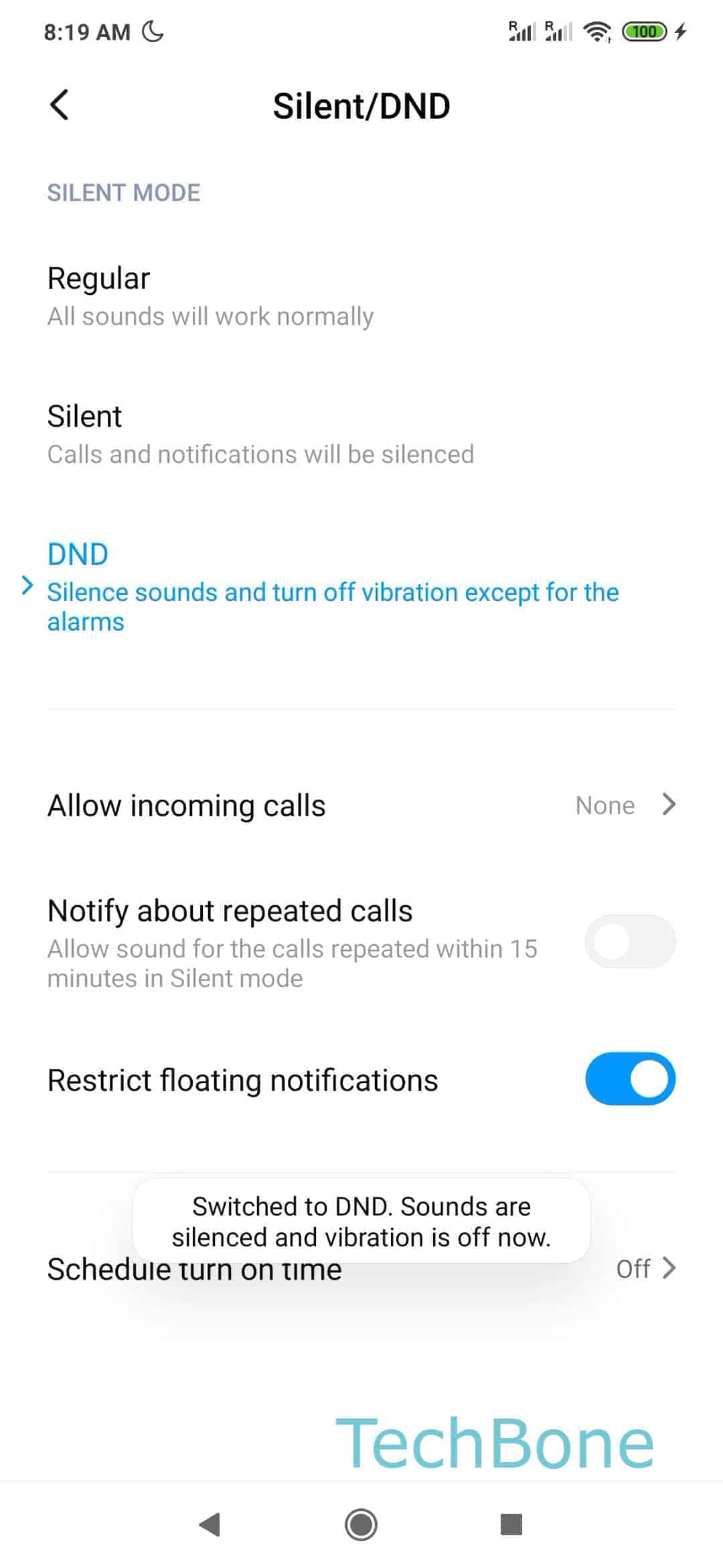 How to Turn on/off Do Not Disturb - Xiaomi Manual | TechBone